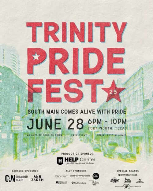 If you're in Fort Worth, Texas, please join us for Trinity Pride Fest on Saturday, June 28 - EDOT